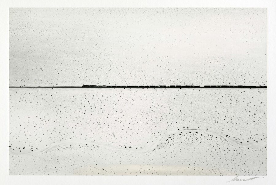 William A. Garnett, Train Crossing Desert, Kelso, California, 1974 ...